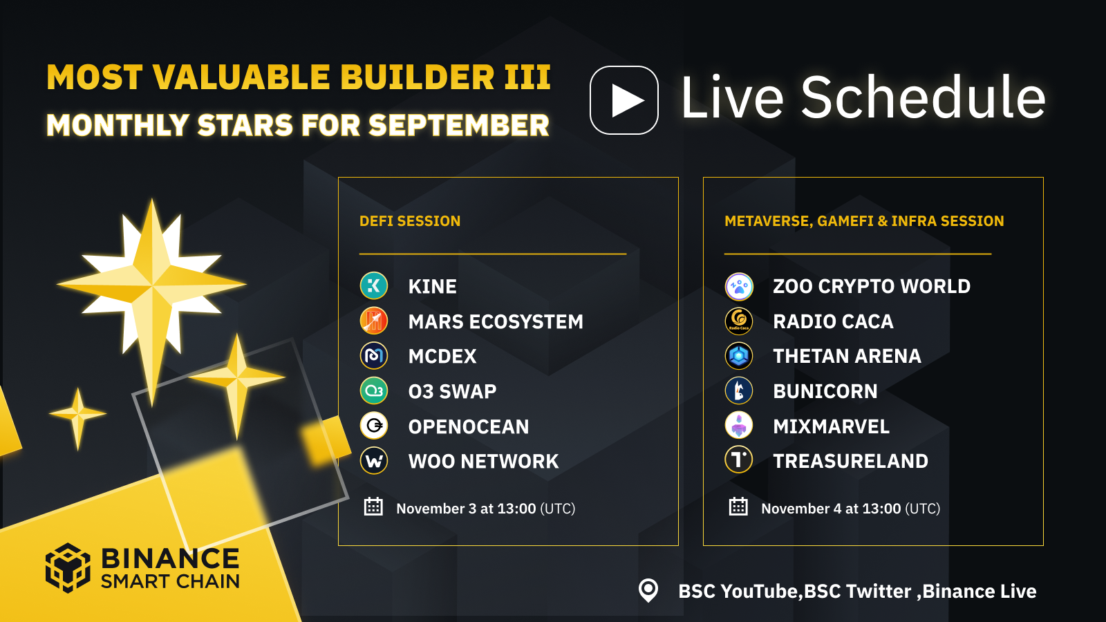 Join us for the #MVBIII Monthly Stars September Expo - BNB Chain Blog
